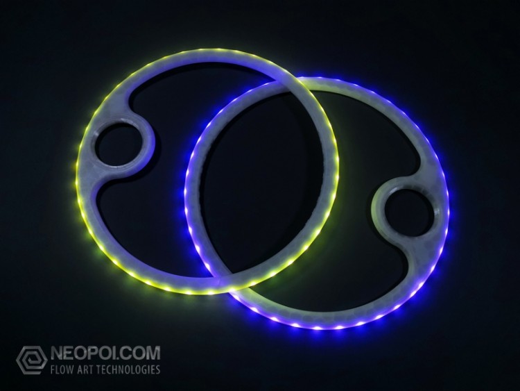 PolyFans - Ring Fans - LED glow props for flow arts, performances and ...