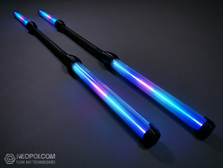 Neo Double-Staffs 80HD - LED glow props for flow arts, performances and ...