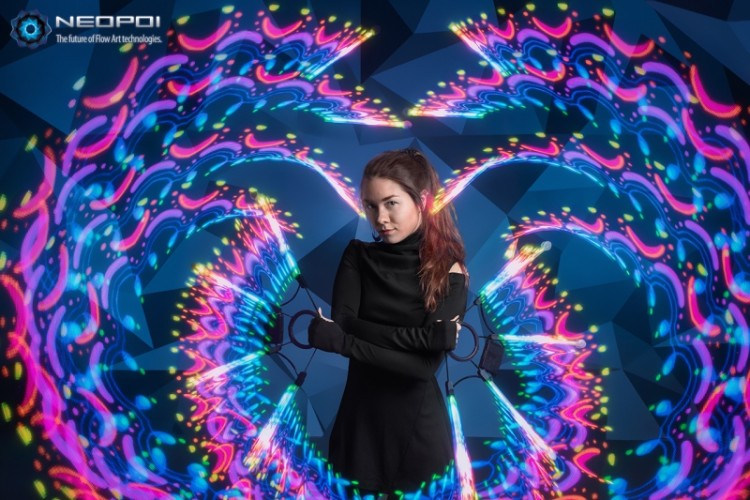 Neo-Fans 80HD - Excluzive! - LED glow props for flow arts, performances ...