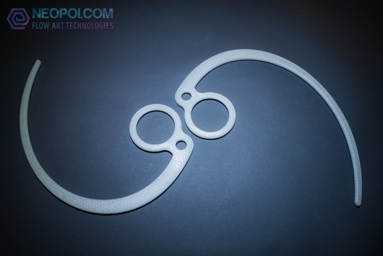 FlowFin Classic - LED glow props for flow arts, performances and festivals