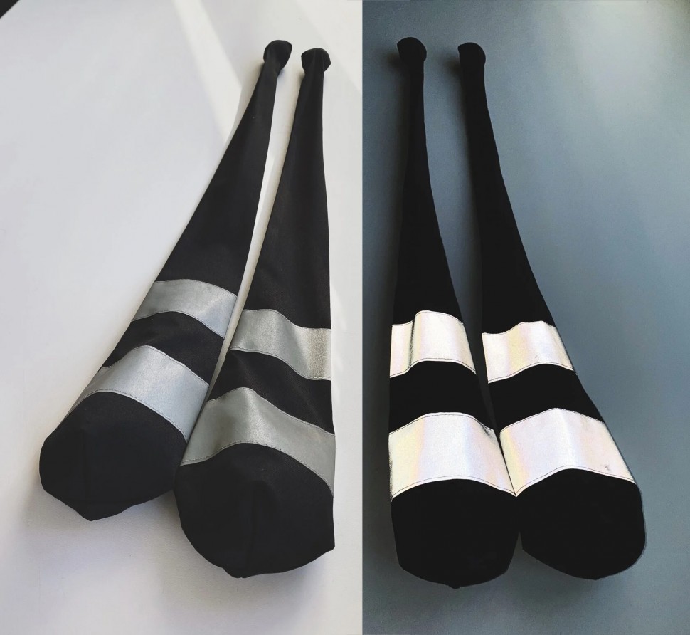 SOCK POI WITH REFLECTIVE TAPE - LED glow props for flow arts ...
