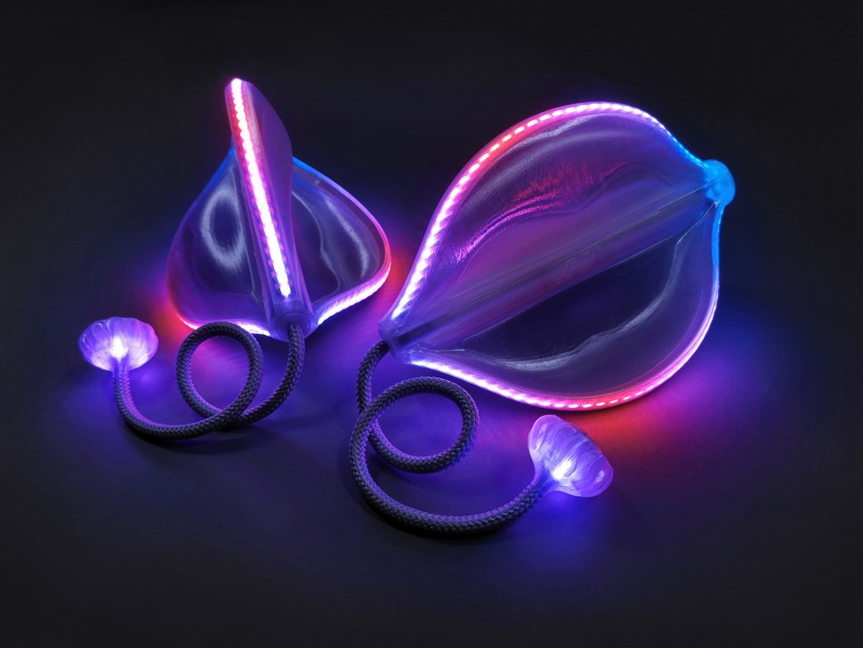 GyroPoi - Aerodynamic poi - LED glow props for flow arts, performances ...